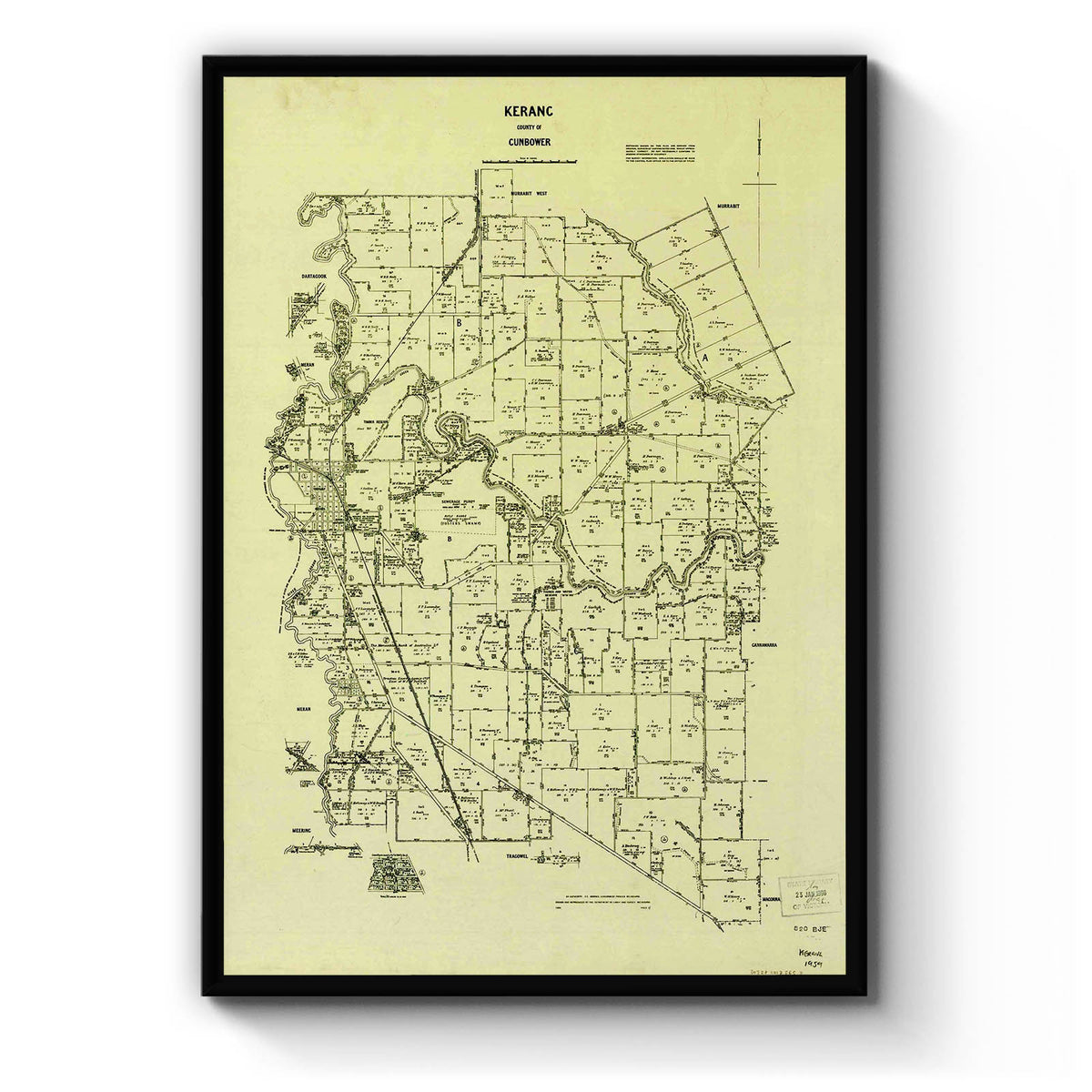 Kerang, Victoria Australia Vintage Map #2 (1959) – Vintage Maps