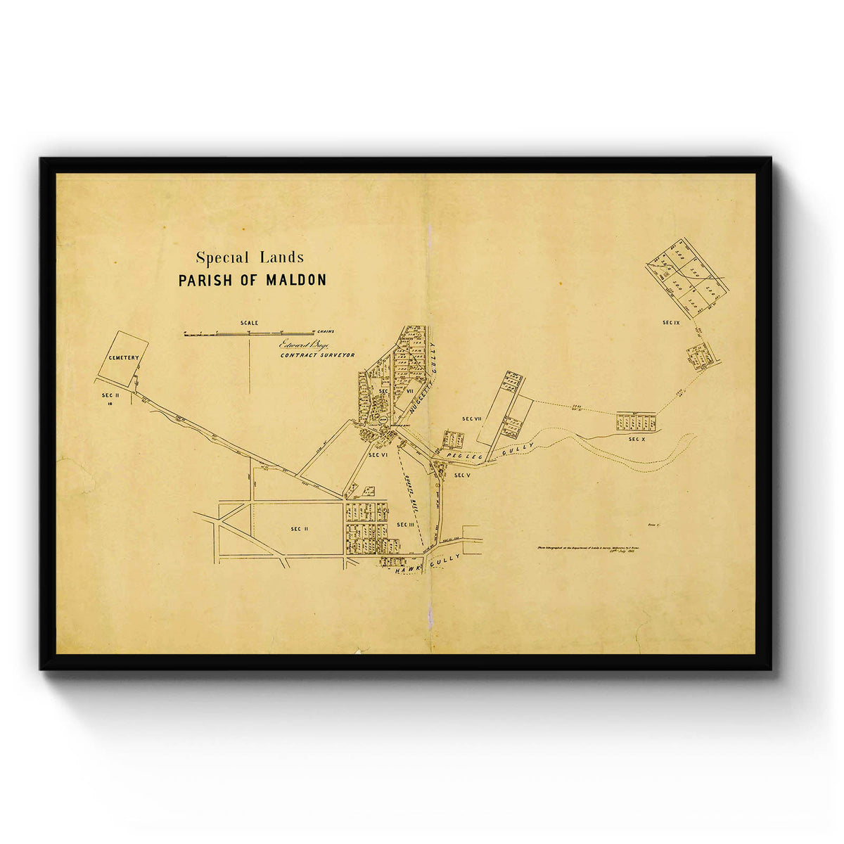 Maldon, Victoria Australia Vintage Map #2 (1865) – Vintage Maps