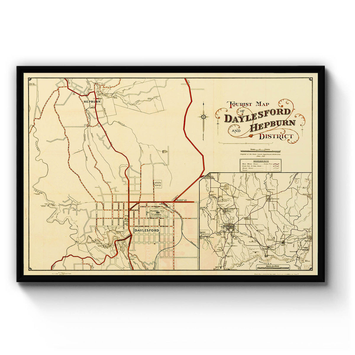 Daylesford, Victoria Australia Vintage Map #12 (1933) – Vintage Maps