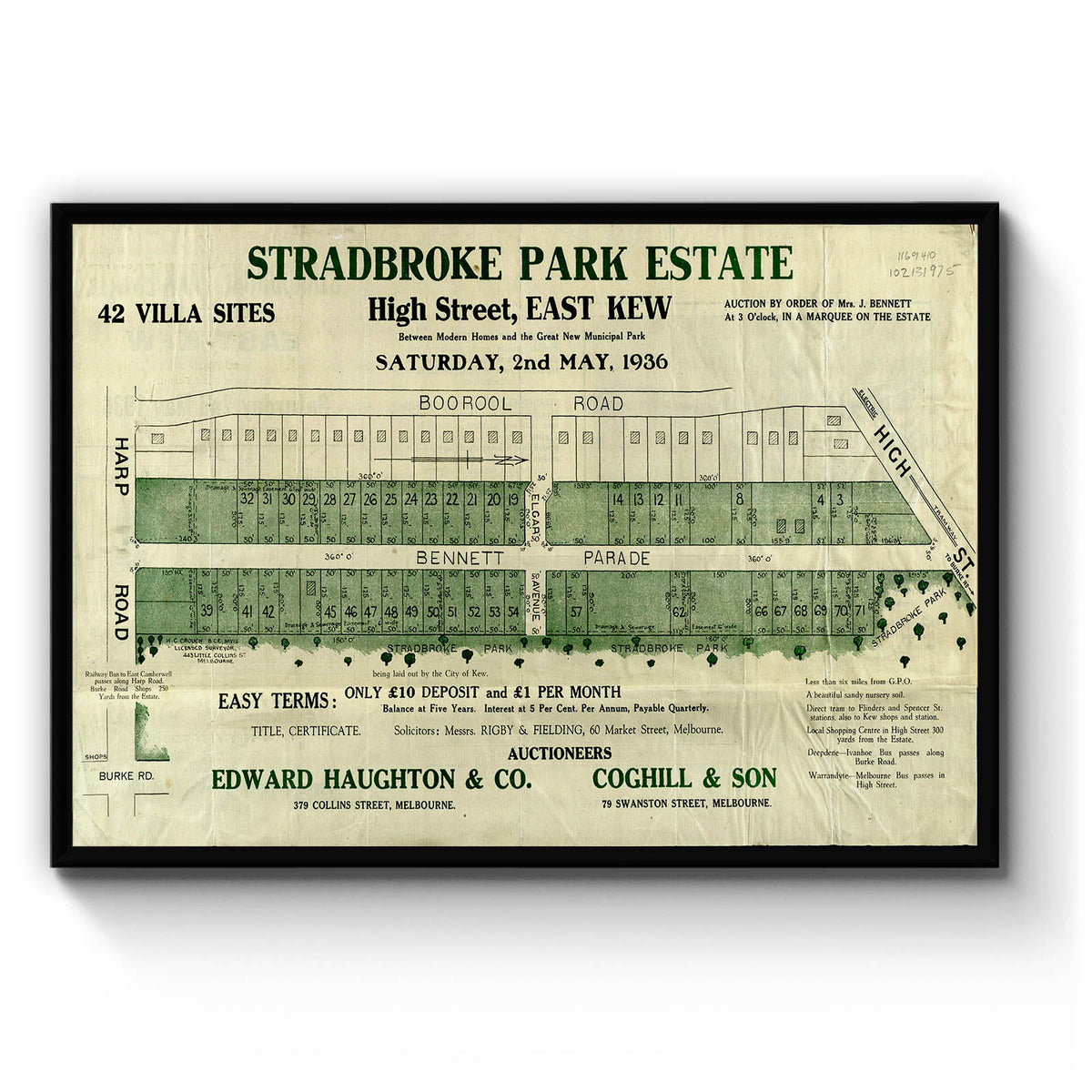 Kew, Victoria Australia Vintage Map #141 (1936) – Vintage Maps