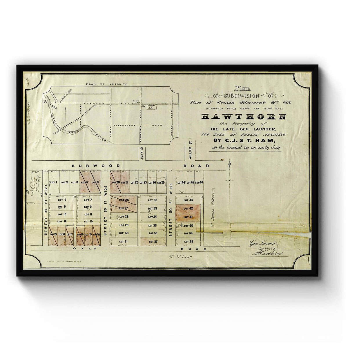 Hawthorn, Victoria Australia Vintage Map #291 (188-?) – Vintage Maps