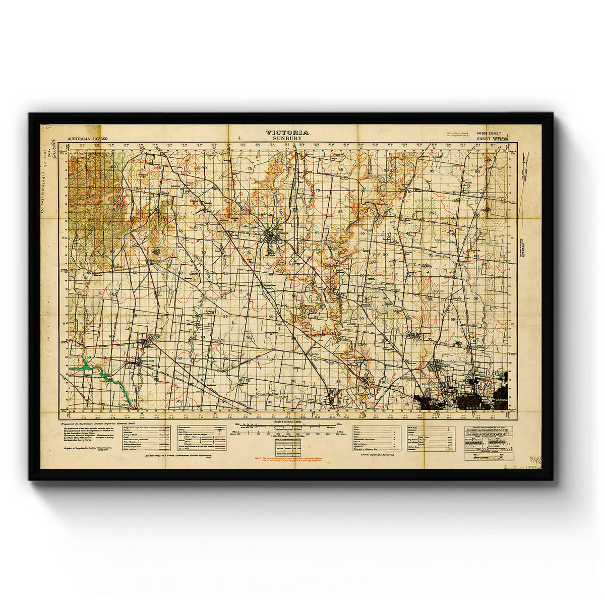 Sunbury, Victoria Australia Vintage Map #13 (1938) – Vintage Maps