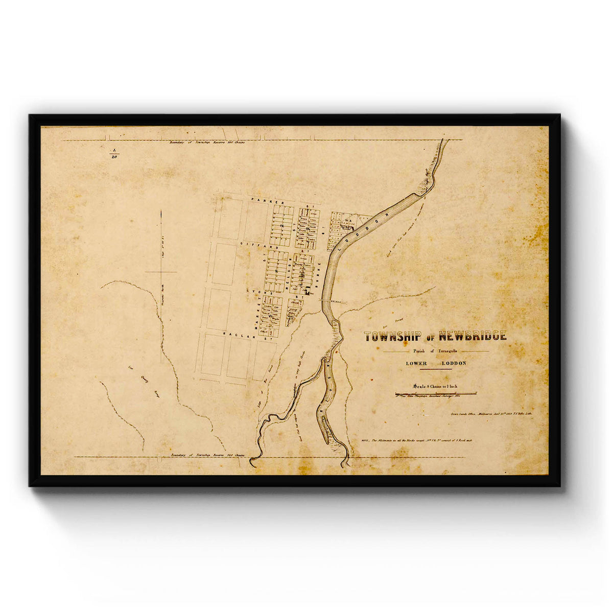 Newbridge, Victoria Australia Vintage Map #2 (1859) – Vintage Maps