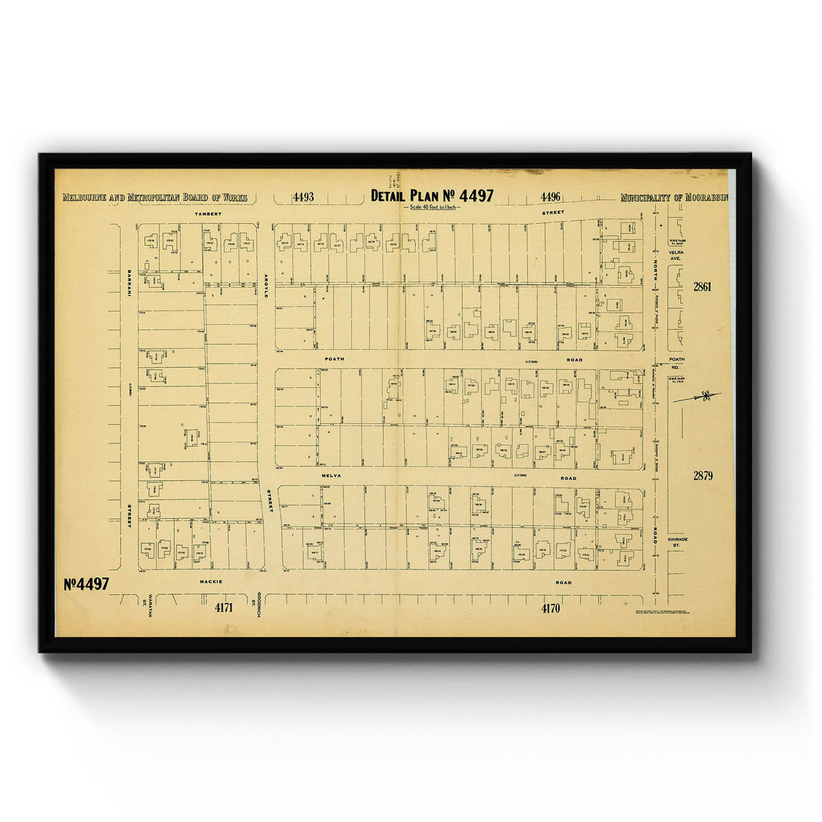 Bentleigh, Victoria Australia Vintage Map #3 (195-) – Vintage Maps