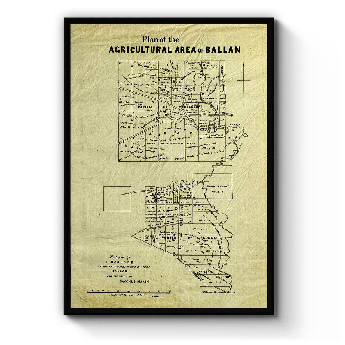 Ballan, Victoria Australia Vintage Map #4 (186-) – Vintage Maps