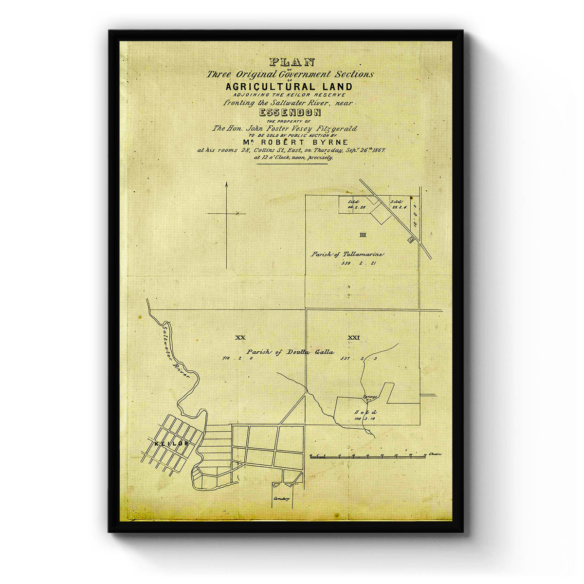 Keilor, Victoria Australia Vintage Map #22 (1867) – Vintage Maps
