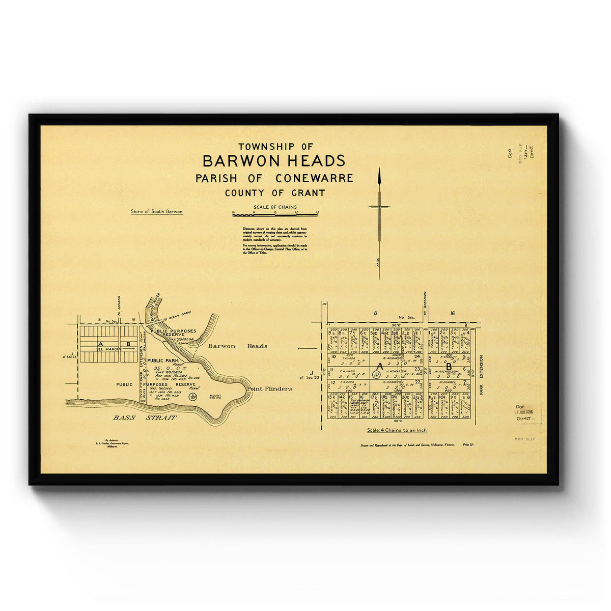 Barwon Heads, Victoria Australia Vintage Map #1 (1940) – Vintage Maps