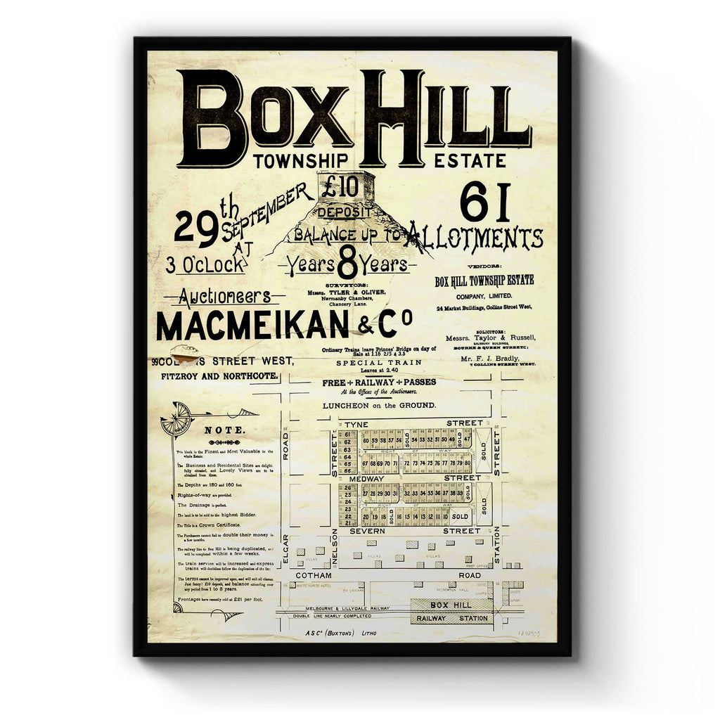 Box Hill, Victoria Vintage Maps