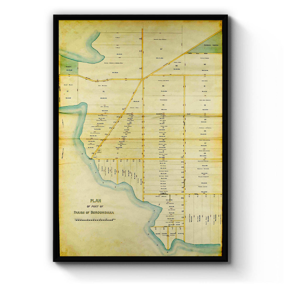 Boroondara, Victoria Australia Vintage Map #9 (185-?) – Vintage Maps
