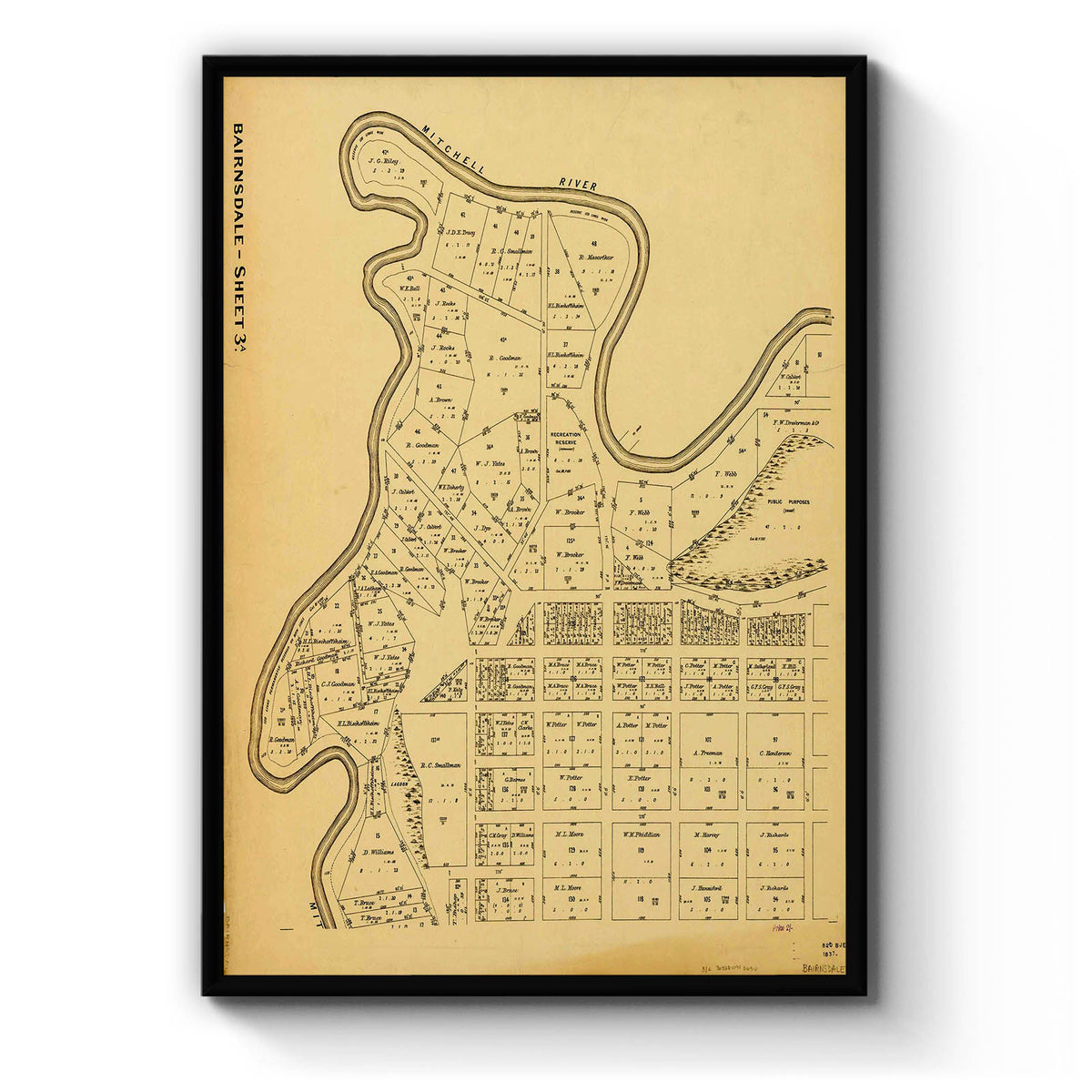 Bairnsdale, Victoria Australia Vintage Map #3 (1892) – Vintage Maps