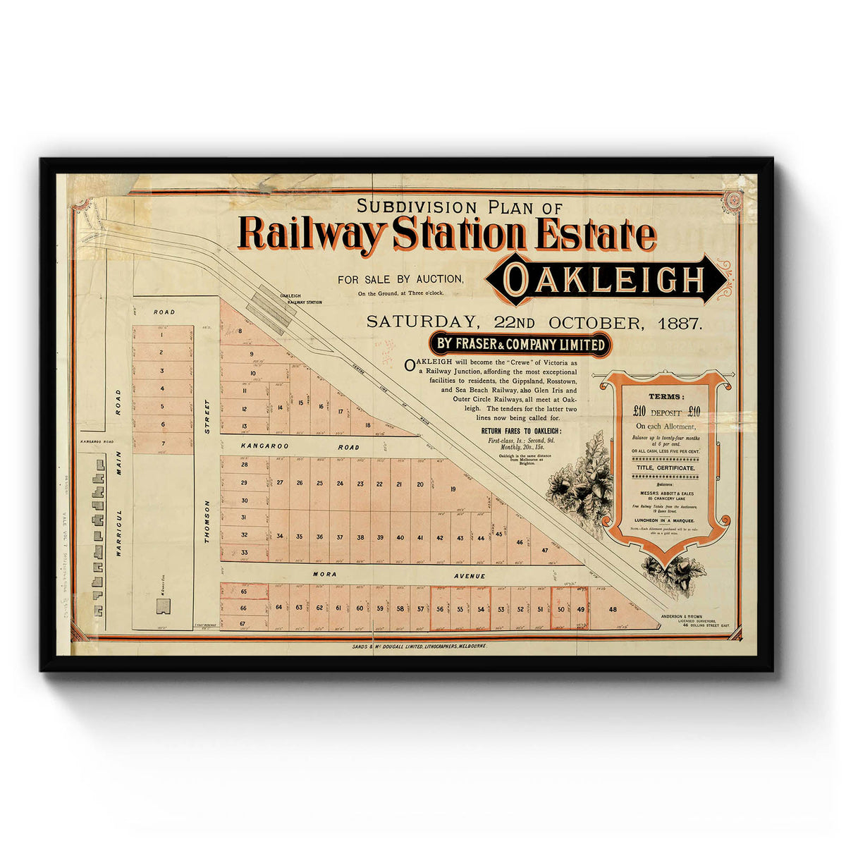 Oakleigh, Victoria Australia Vintage Map #13 (1887) – Vintage Maps