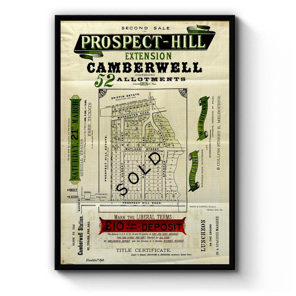 Camberwell, Victoria Vintage Maps
