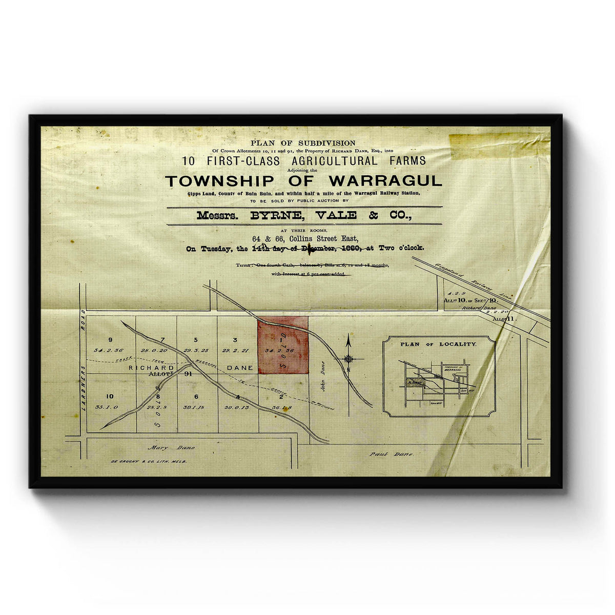 Warragul, Victoria Australia Vintage Map #7 (1880) – Vintage Maps
