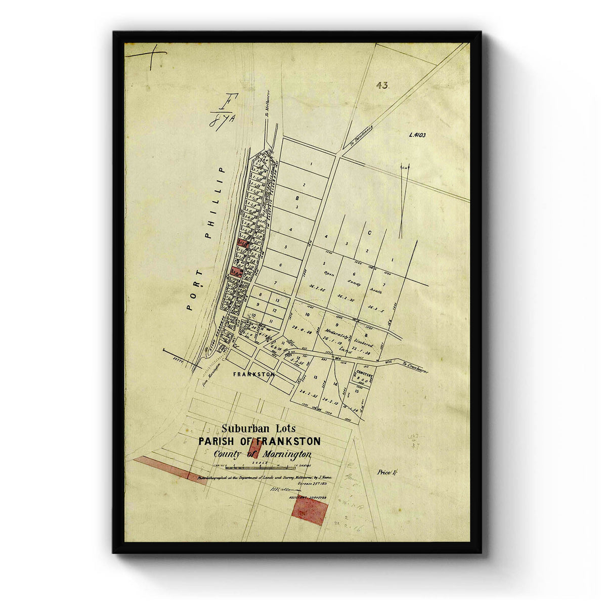 Frankston, Victoria Australia Vintage Map #25 (1871) – Vintage Maps