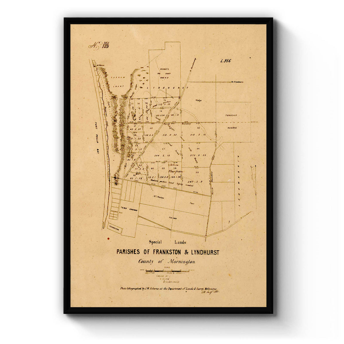 Frankston, Victoria Australia Vintage Map #30 (1861) – Vintage Maps