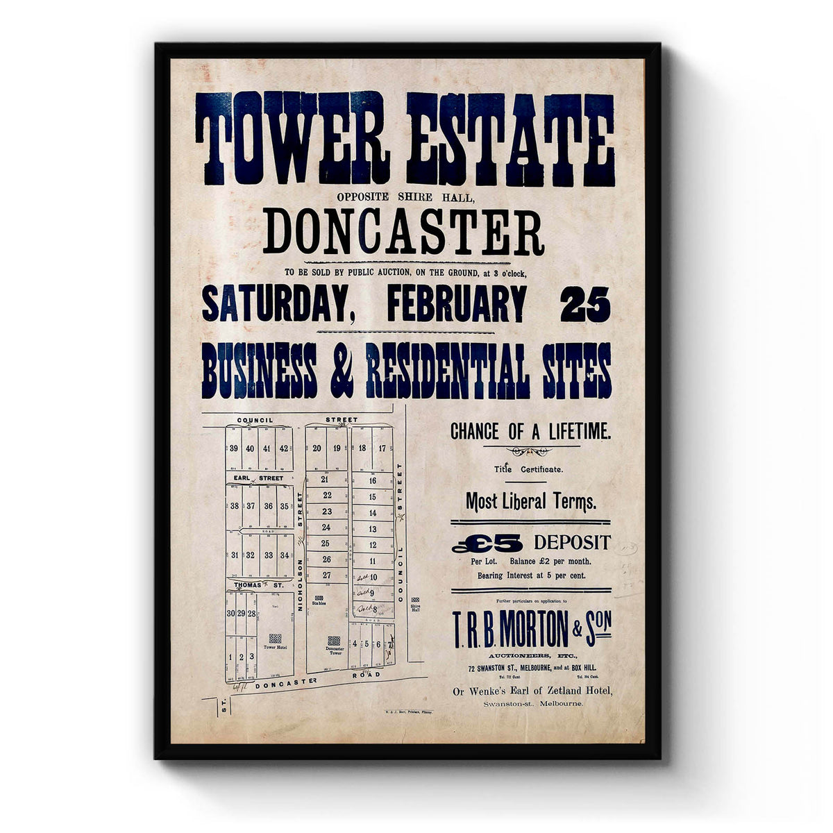 Doncaster, Victoria Australia Vintage Map #1 (189-?) – Vintage Maps