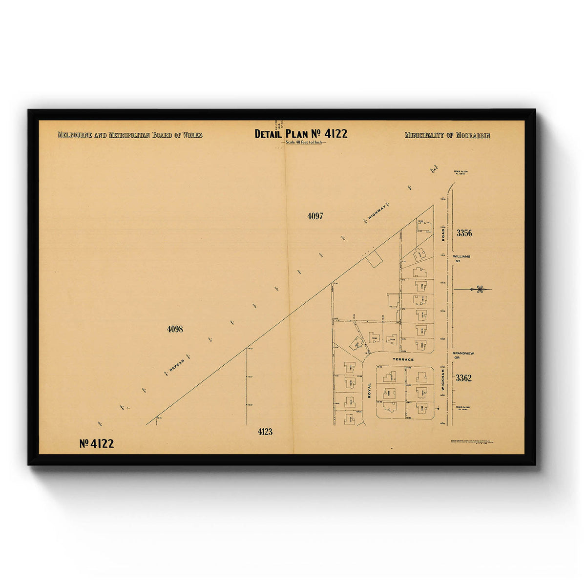Moorabbin, Victoria Australia Vintage Map #2 (1950) – Vintage Maps