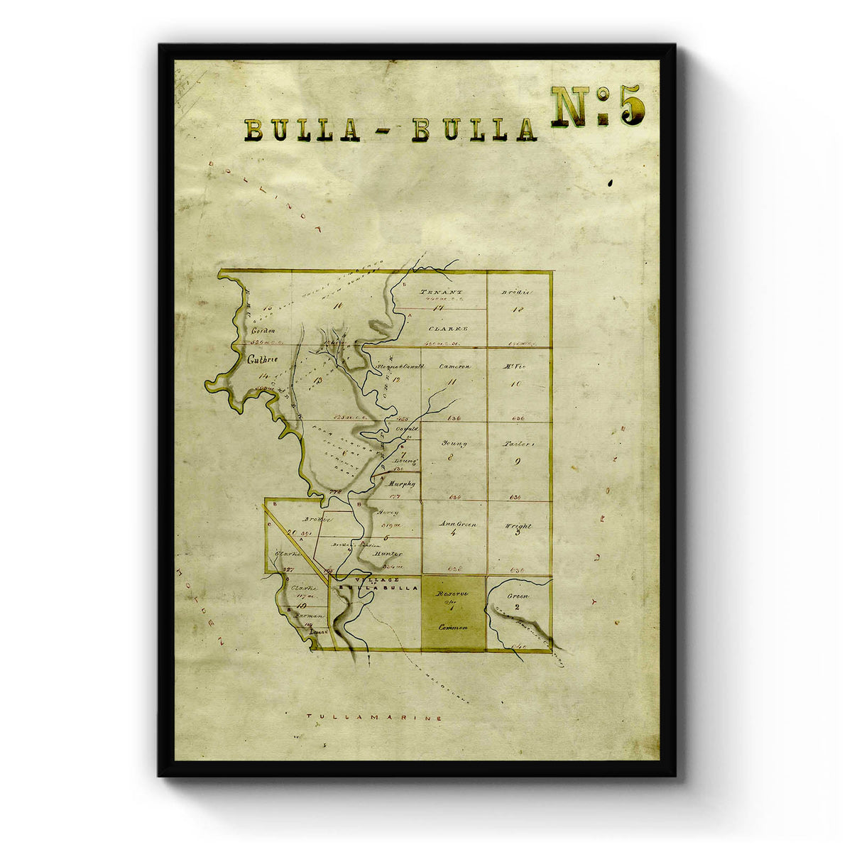 Bulla, Victoria Australia Vintage Map #6 (185-?) – Vintage Maps