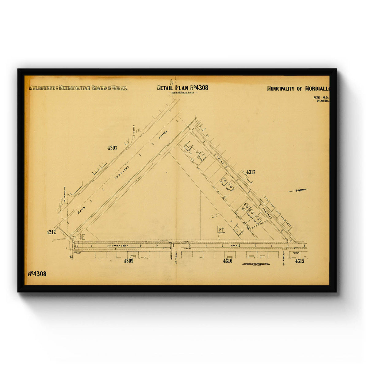 Mordialloc, Victoria Australia Vintage Map #60 (1940) – Vintage Maps