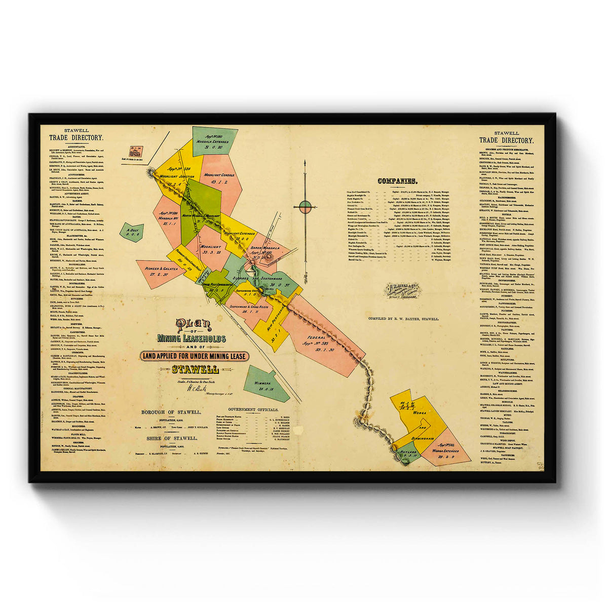 Stawell, Victoria Australia Vintage Map #2 (1887) – Vintage Maps