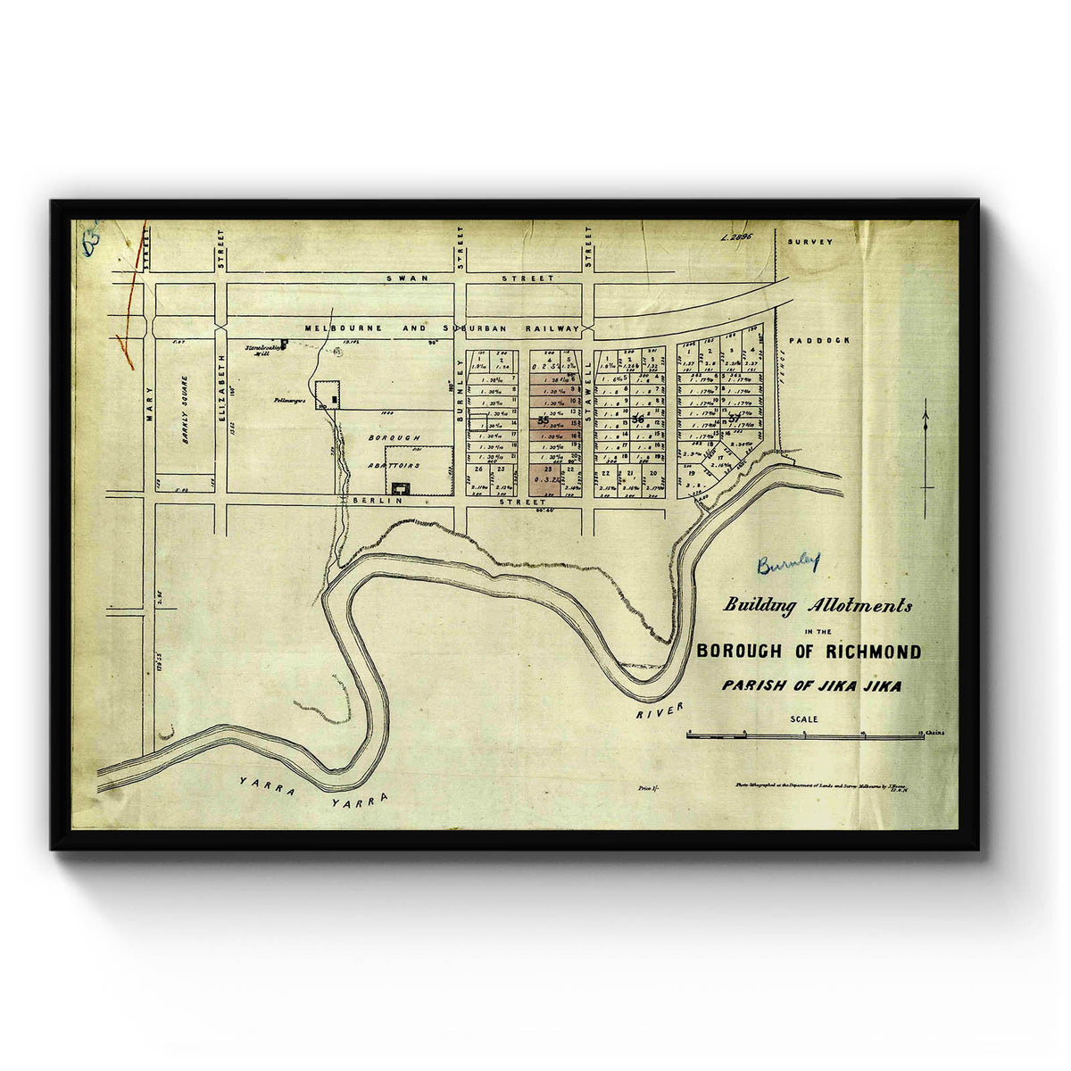 Burnley, Victoria Australia Vintage Map #1 (1876) – Vintage Maps