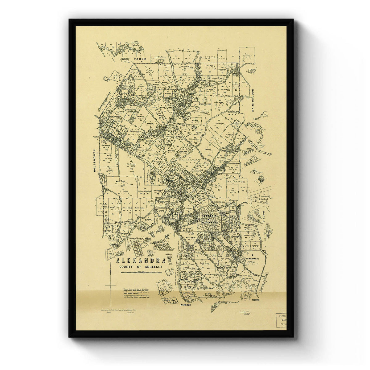Alexandra, Victoria Australia Vintage Map #10 (1952) – Vintage Maps