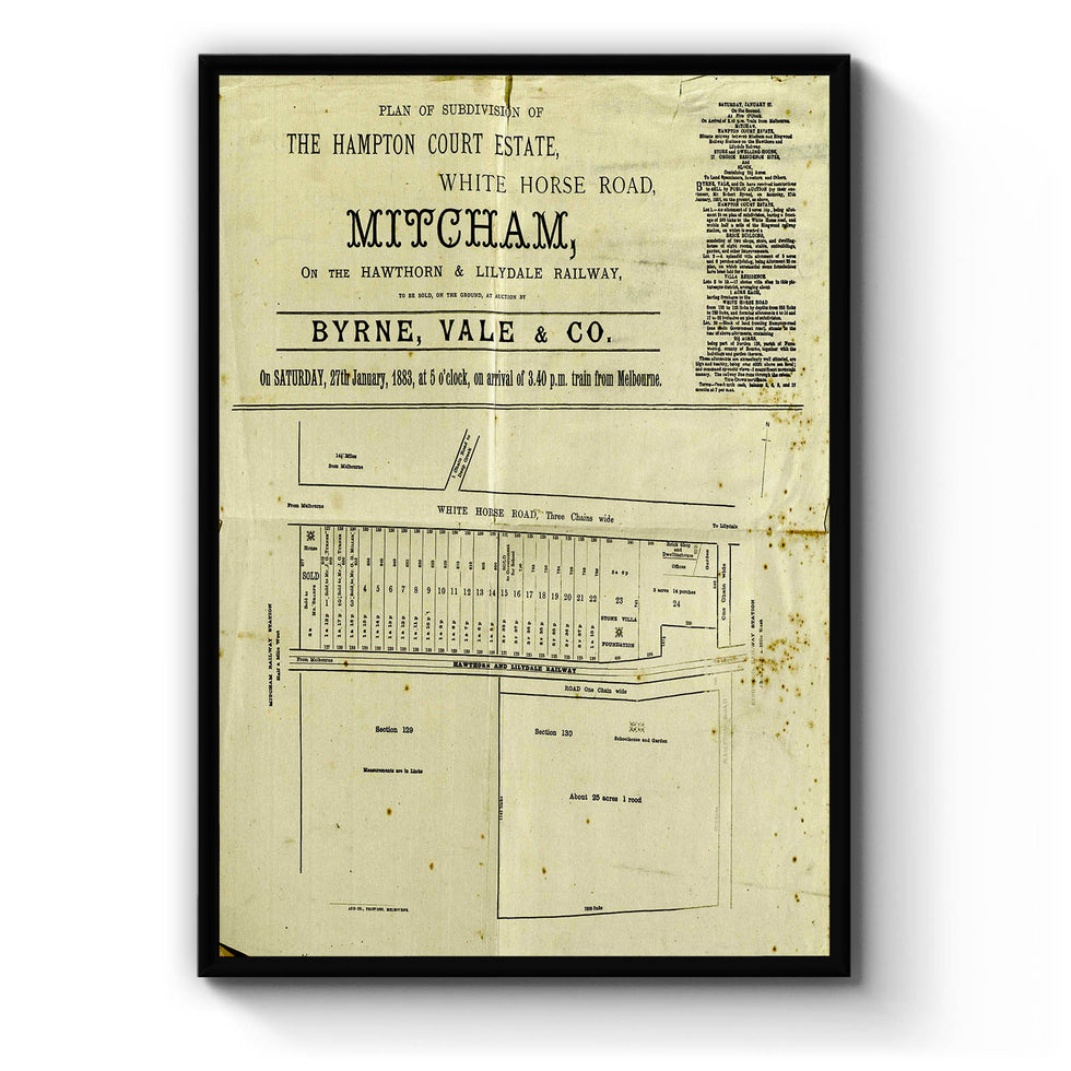 Mitcham, Victoria Vintage Maps