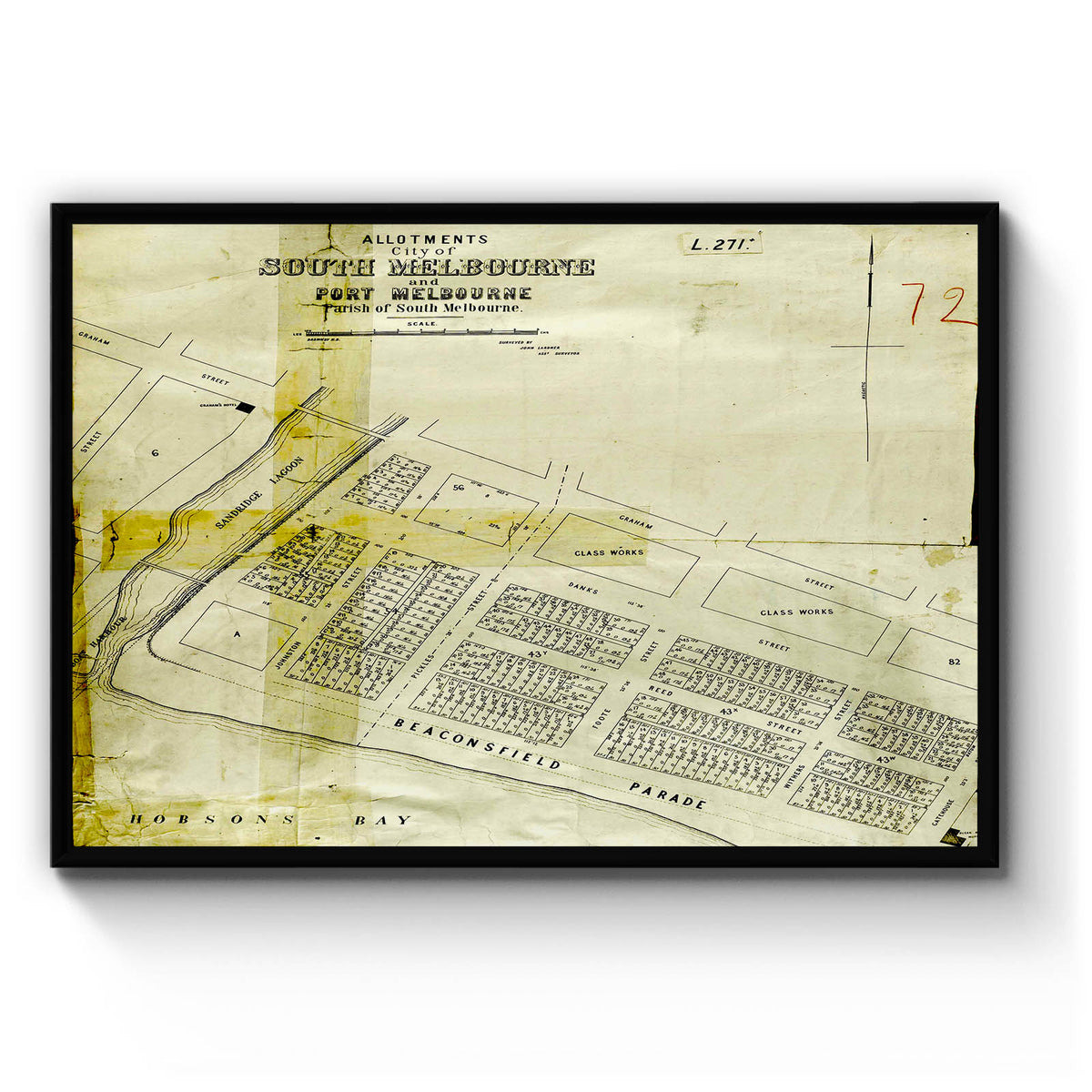 Port Melbourne, Victoria Australia Vintage Map #33 (1883) – Vintage Maps
