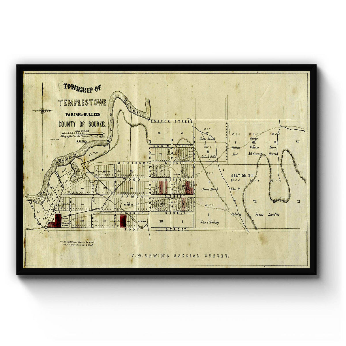 Templestowe, Victoria Australia Vintage Map #4 (1854) – Vintage Maps