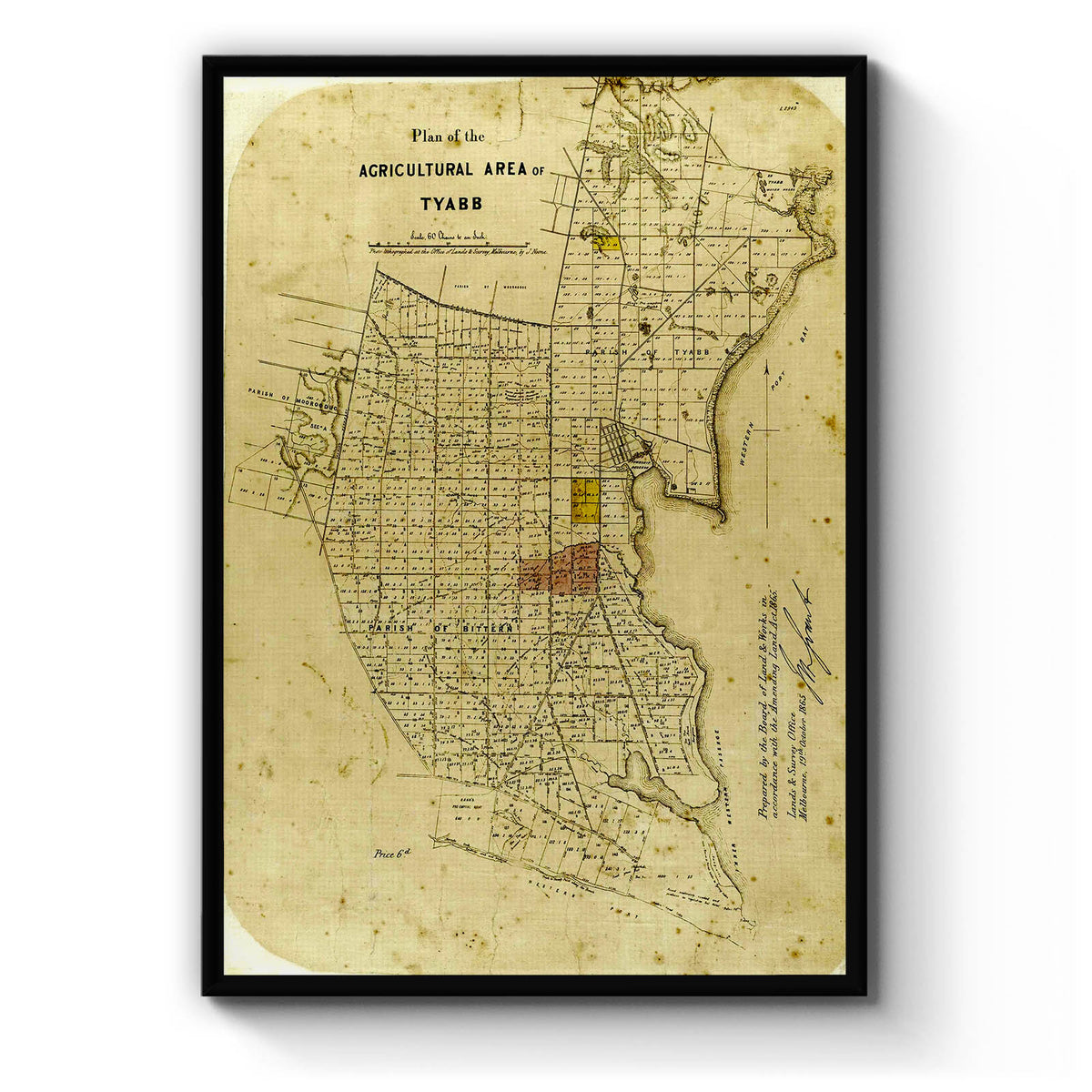 Tyabb, Victoria Australia Vintage Map #10 (1865) – Vintage Maps