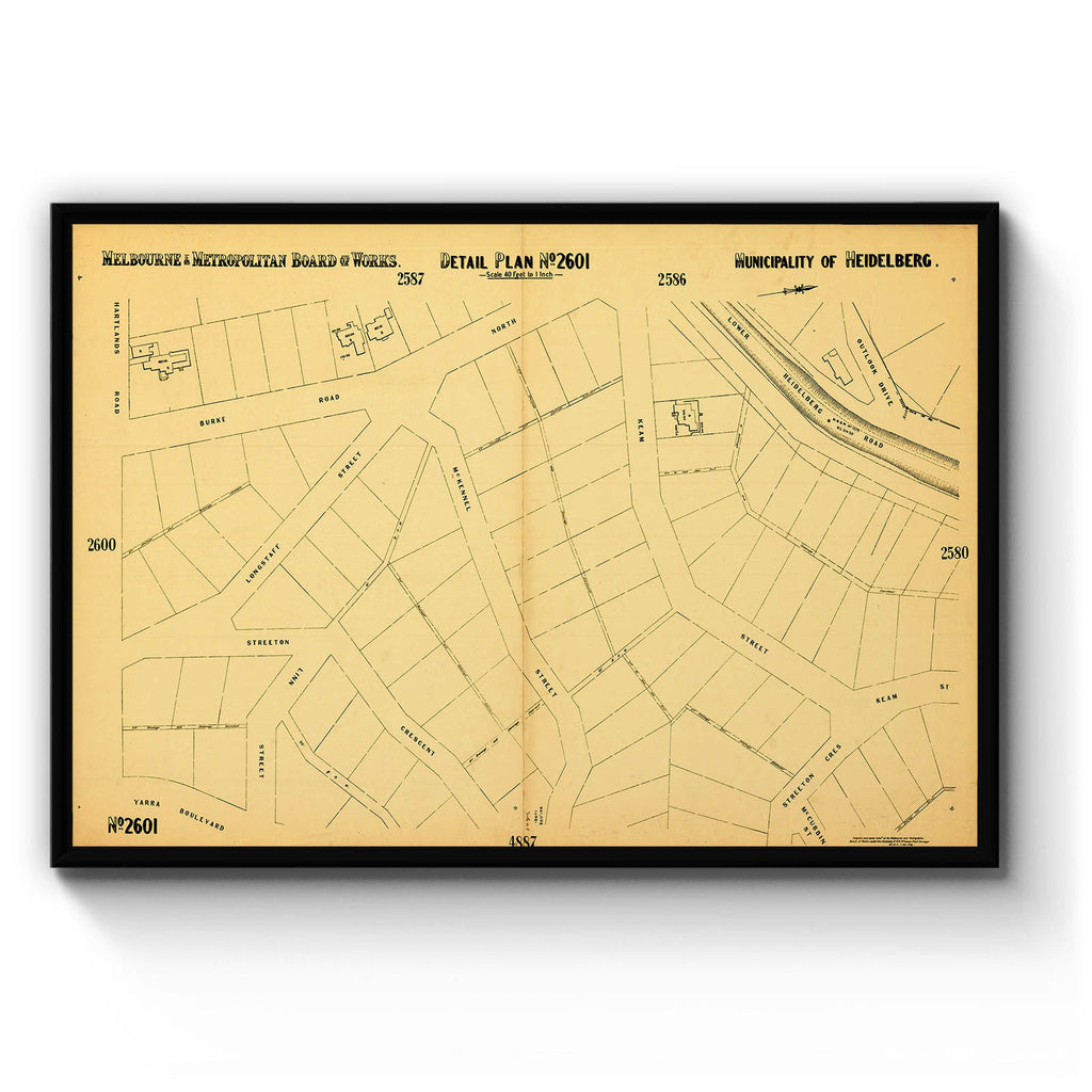 Heidelberg, Victoria Vintage Maps