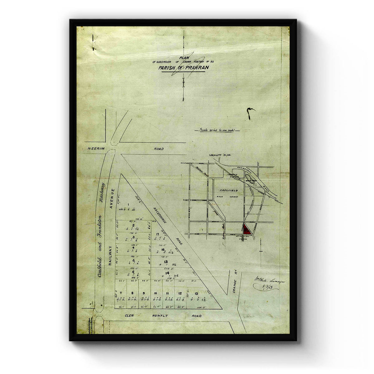 Caulfield, Victoria Australia Vintage Map #48 (1883) – Vintage Maps