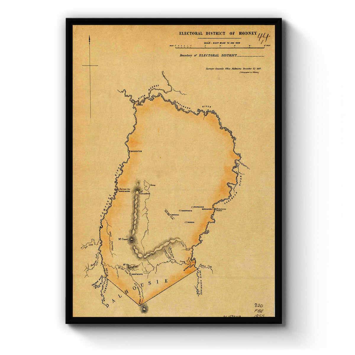 Echuca, Victoria Australia Vintage Map #12 (1855) – Vintage Maps