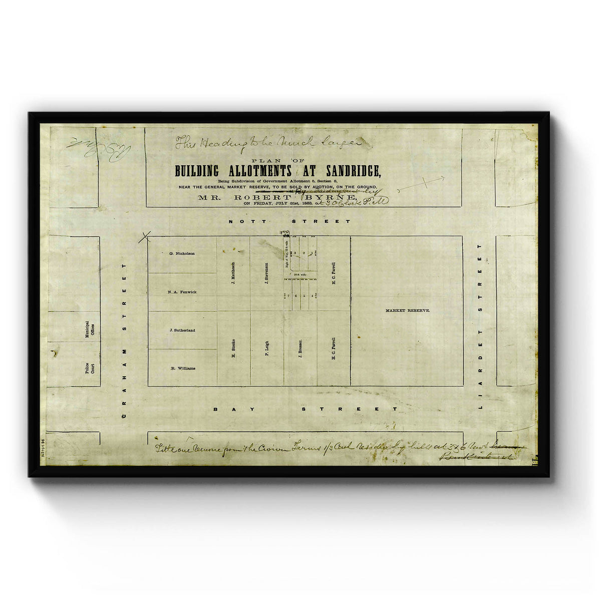 Port Melbourne, Victoria Australia Vintage Map #57 (1863) – Vintage Maps