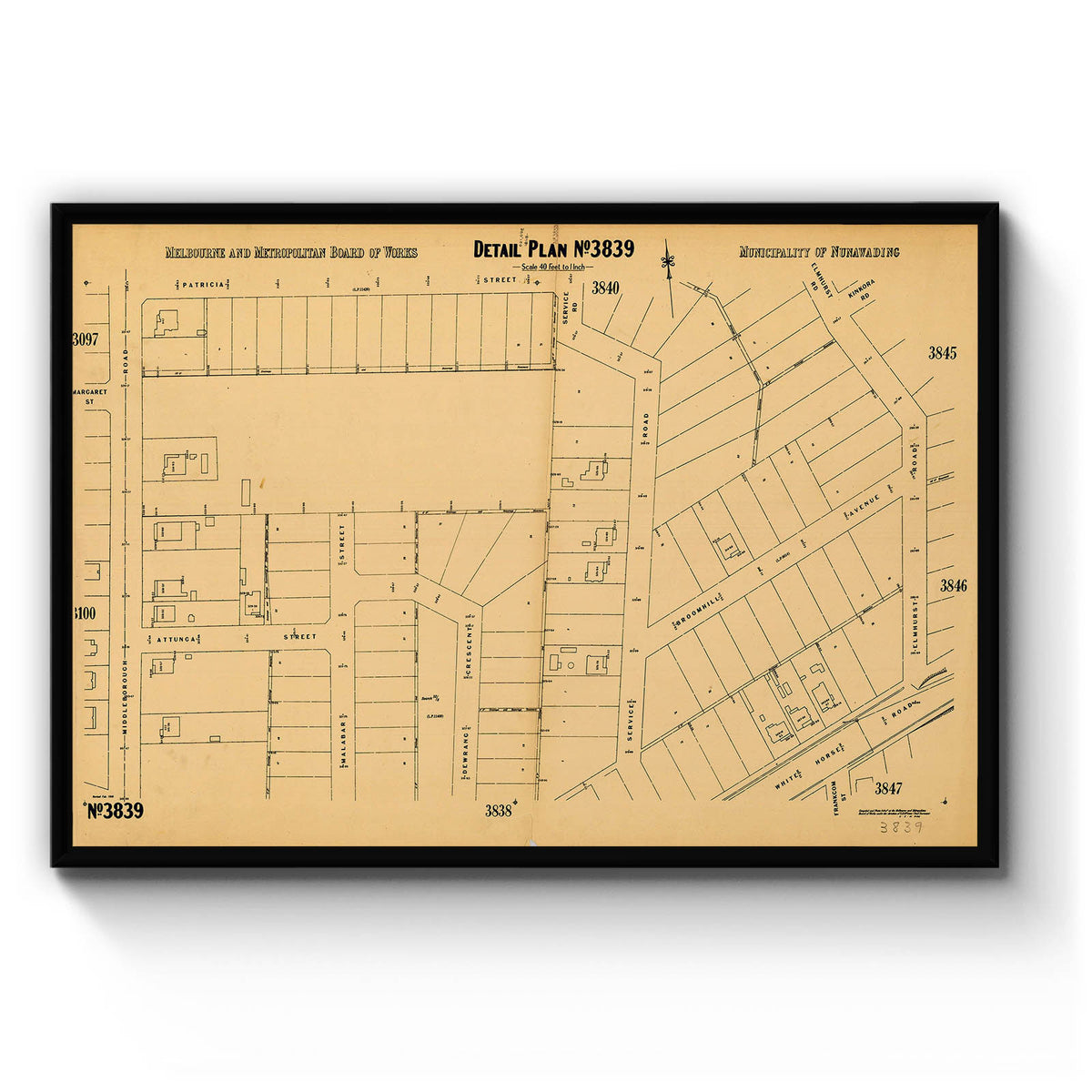 Nunawading, Victoria Australia Vintage Map #10 (1947) – Vintage Maps