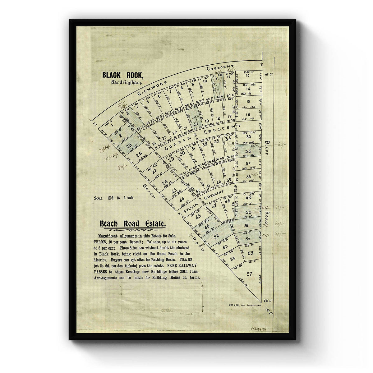 Black Rock, Victoria Australia Vintage Map #2 (18--?) – Vintage Maps