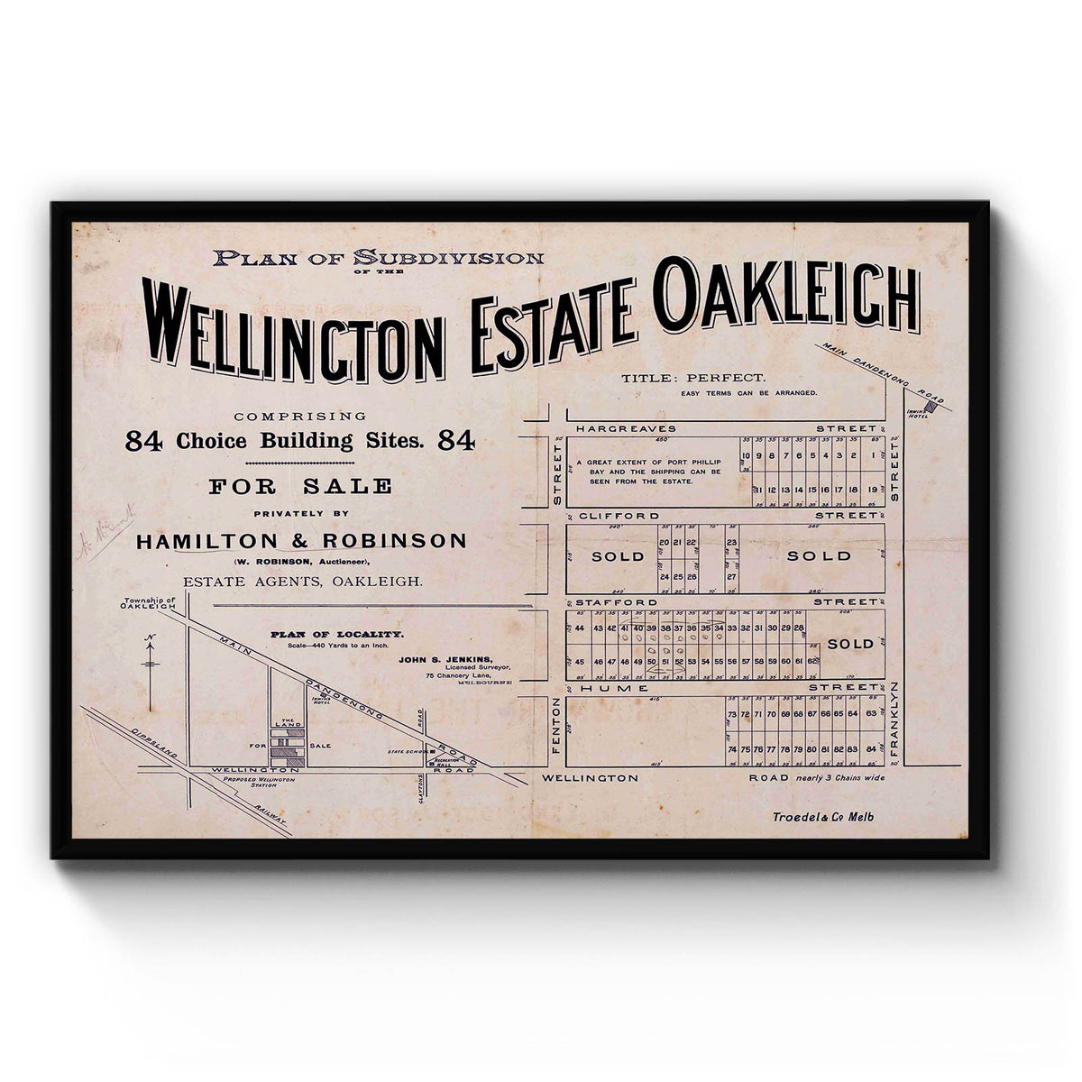 Oakleigh, Victoria Australia Vintage Map #23 (188-?) – Vintage Maps