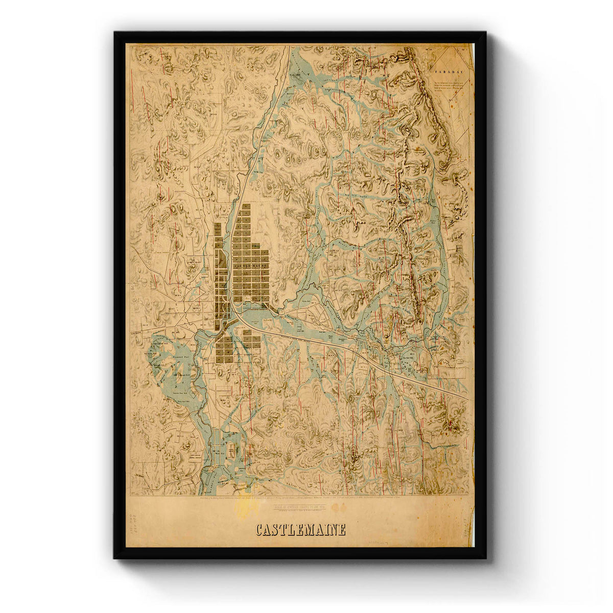 Castlemaine, Victoria Australia Vintage Map #9 (1861) – Vintage Maps