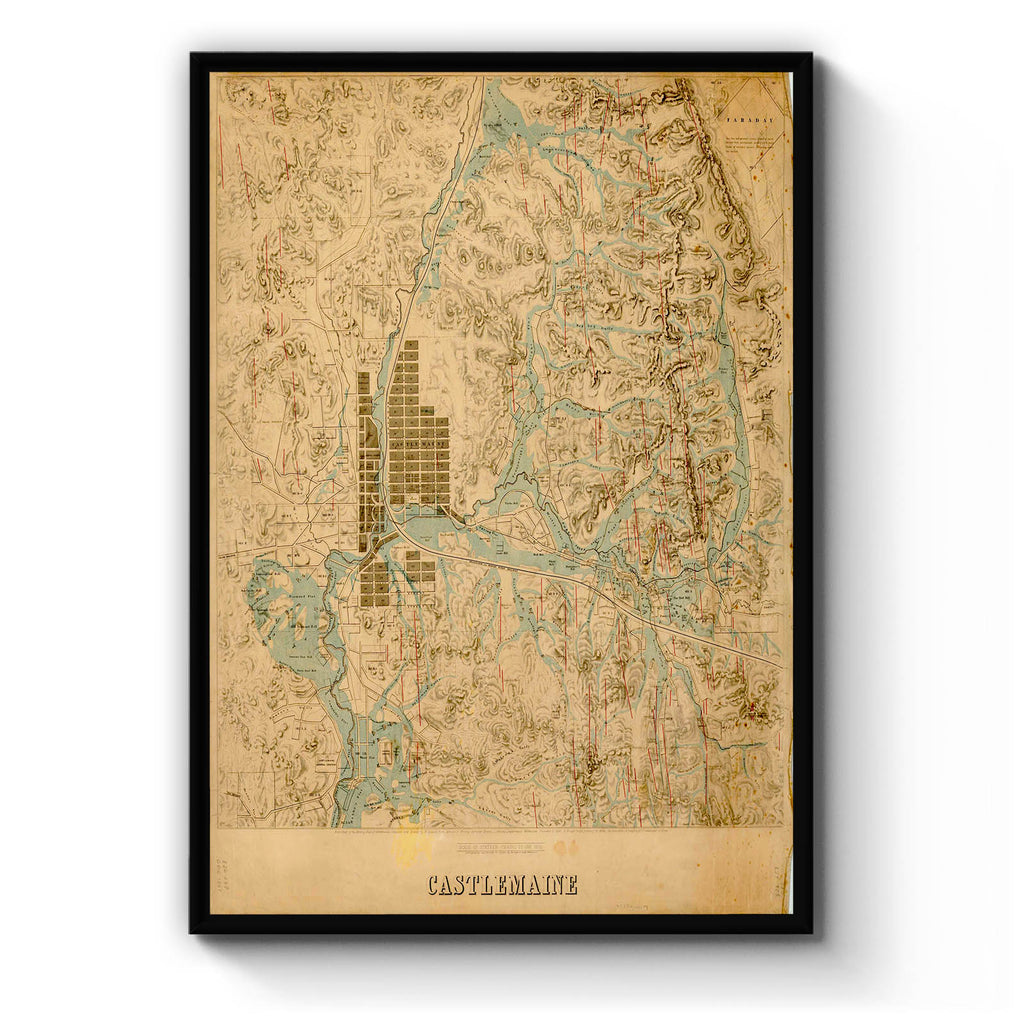 Castlemaine, Victoria Vintage Maps