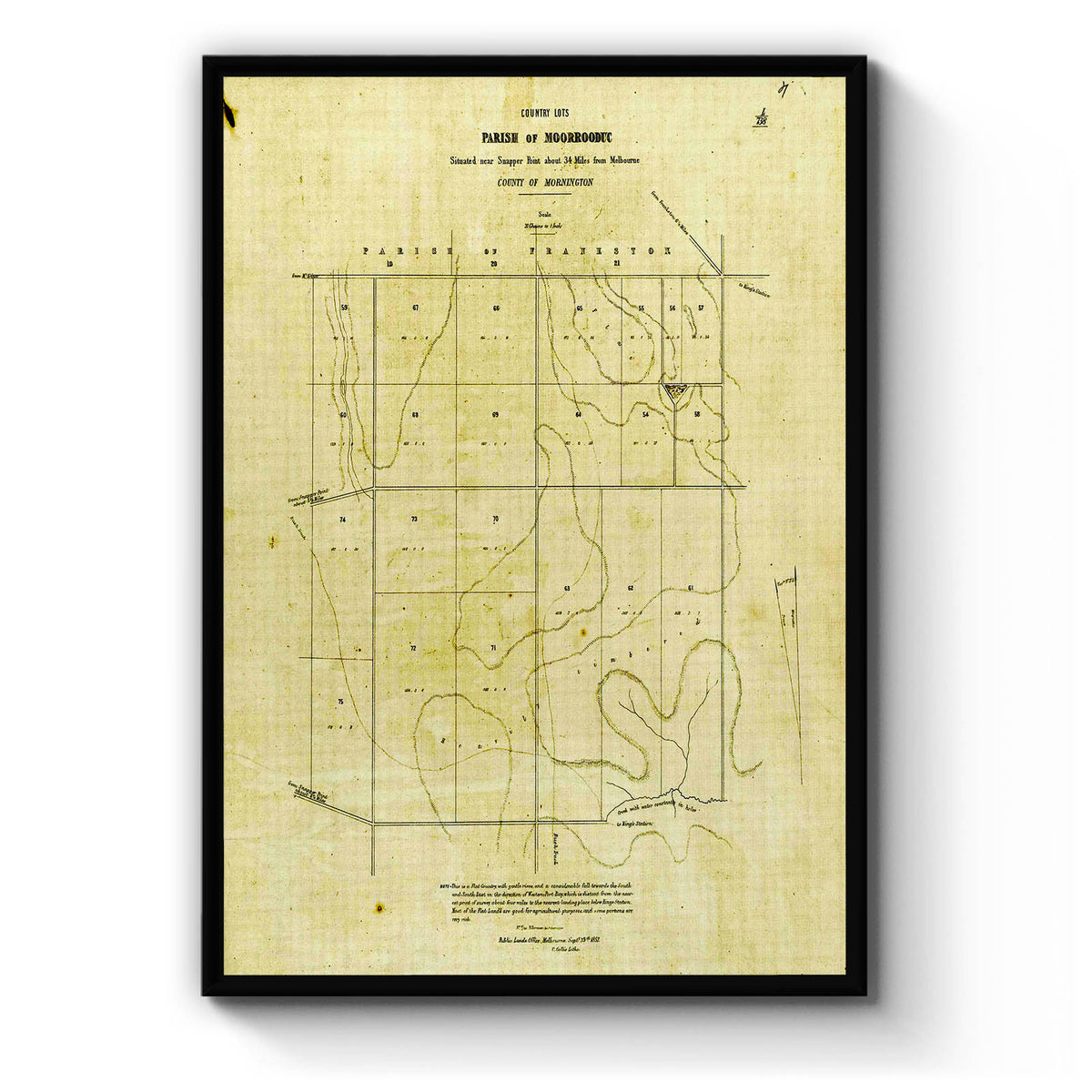 Somerville, Victoria Australia Vintage Map #1 (1857) – Vintage Maps