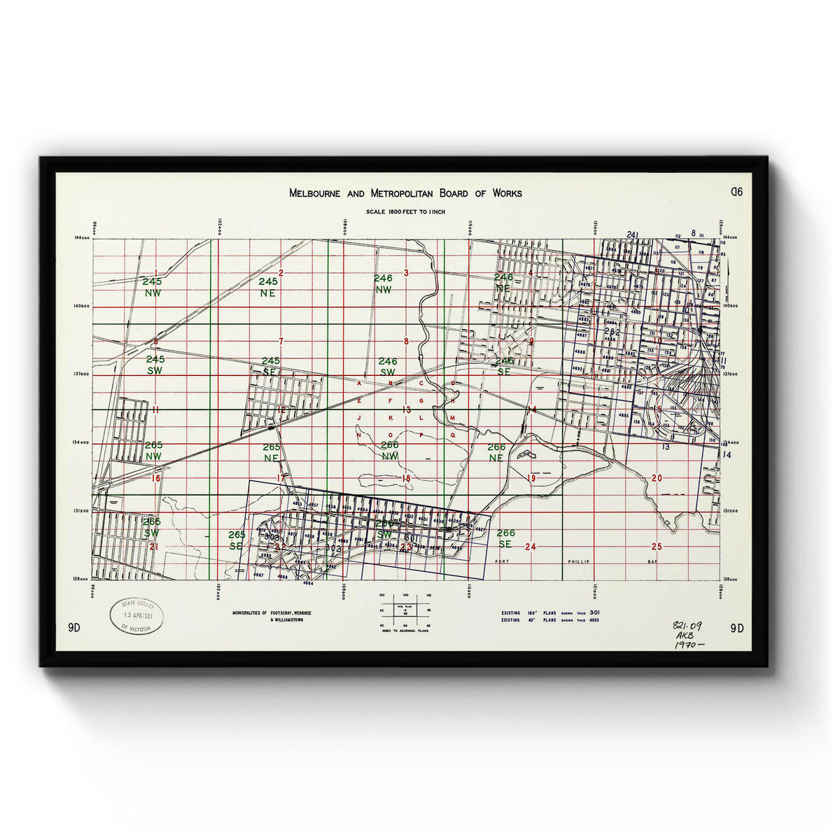 Footscray, Victoria Australia Vintage Map #103 (196-) – Vintage Maps