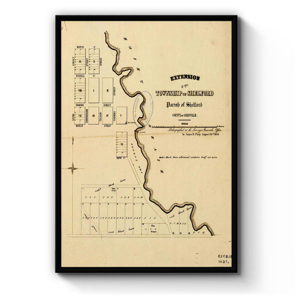 Shelford, Victoria Australia Vintage Map #1 (1854) – Vintage Maps