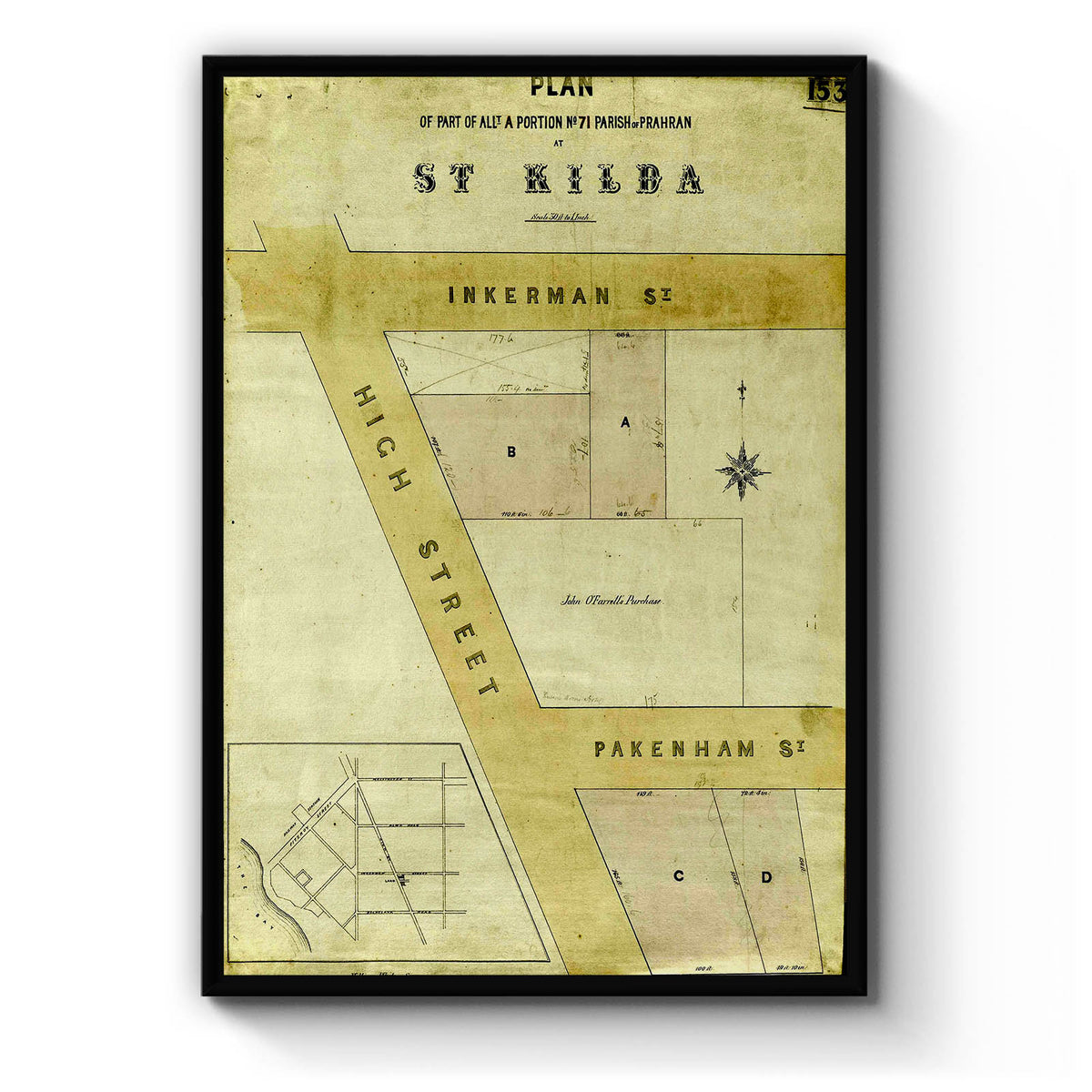 St Kilda, Victoria Australia Vintage Map #184 (185-?) – Vintage Maps