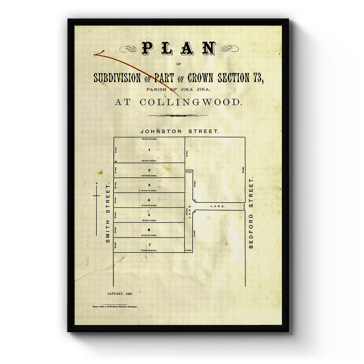 Collingwood, Victoria Australia Vintage Map #24 (1882) – Vintage Maps