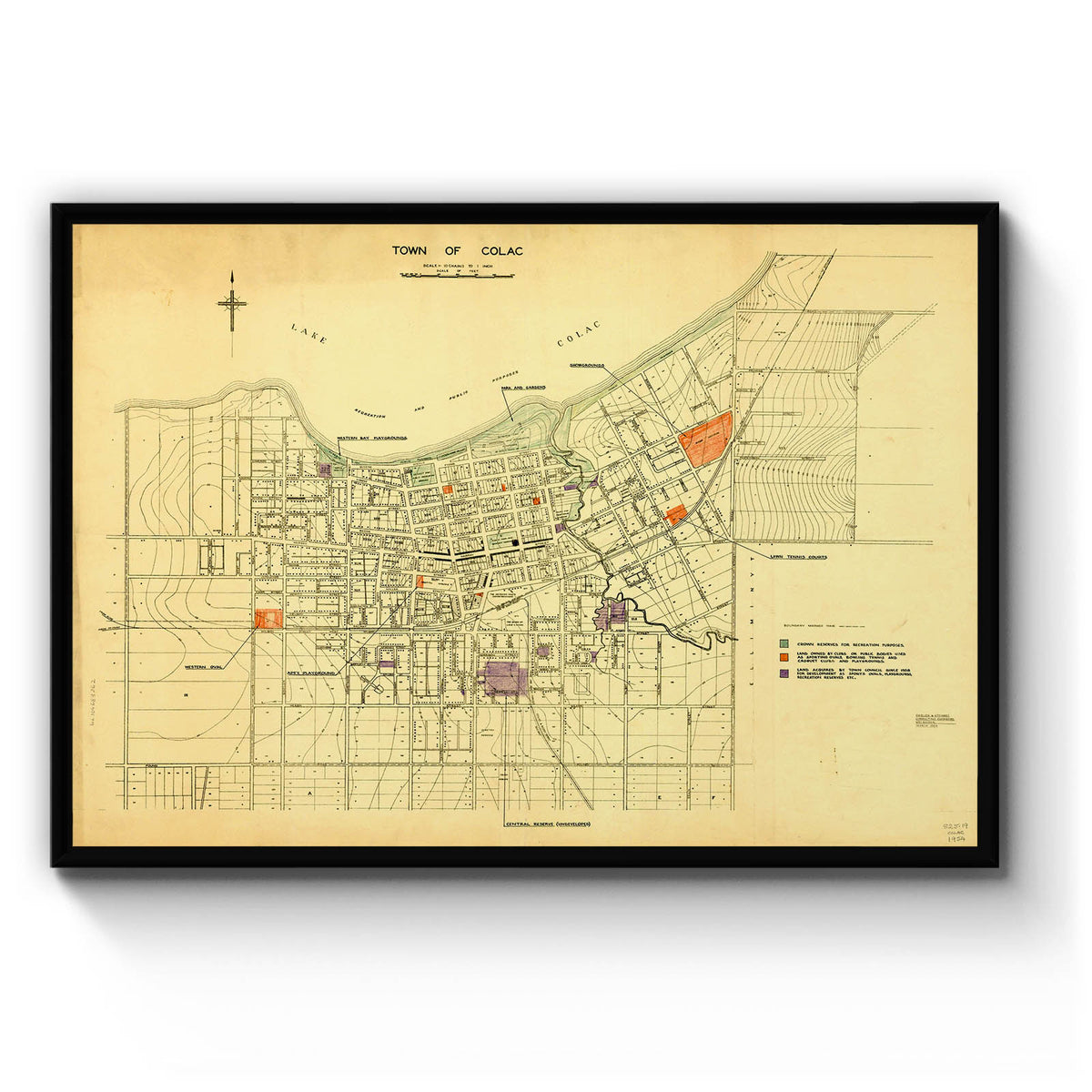 Colac, Victoria Australia Vintage Map #4 (1954) – Vintage Maps