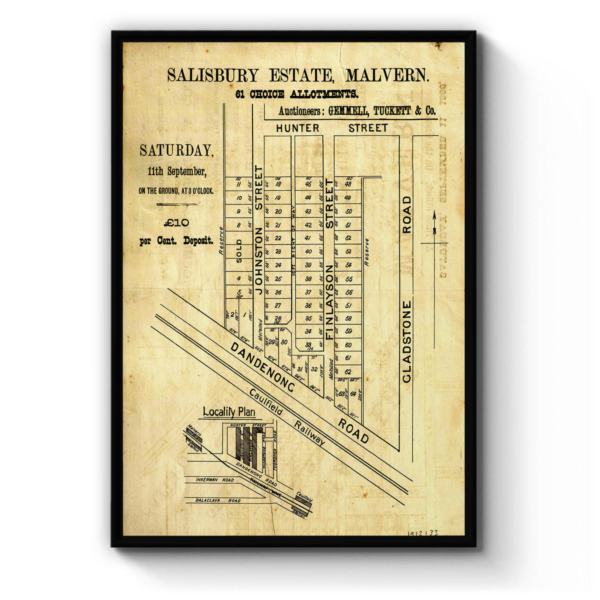 Malvern, Victoria Australia Vintage Map #4 (18--?) – Vintage Maps