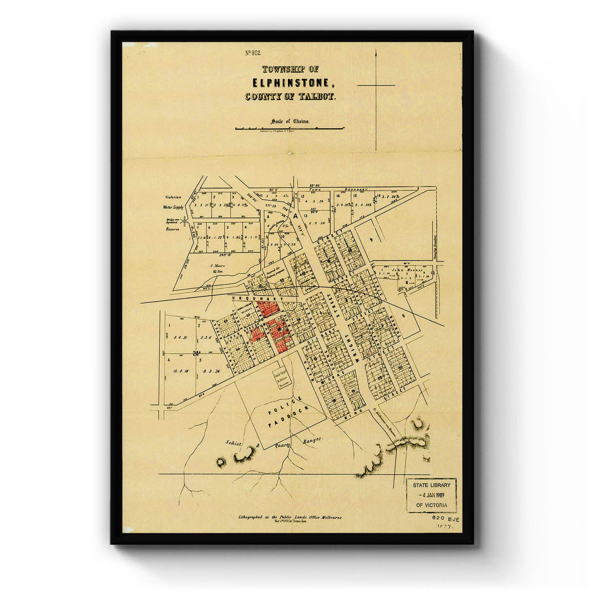 Elphinstone, Victoria Australia Vintage Map #1 (1858) – Vintage Maps