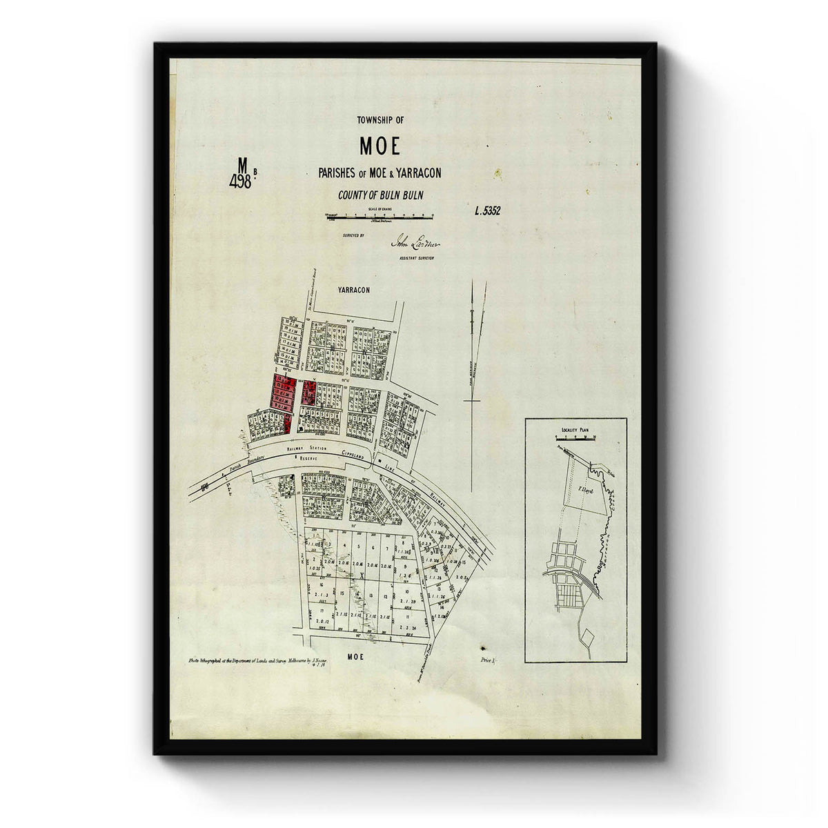 Moe, Victoria Australia Vintage Map #5 (1878) – Vintage Maps