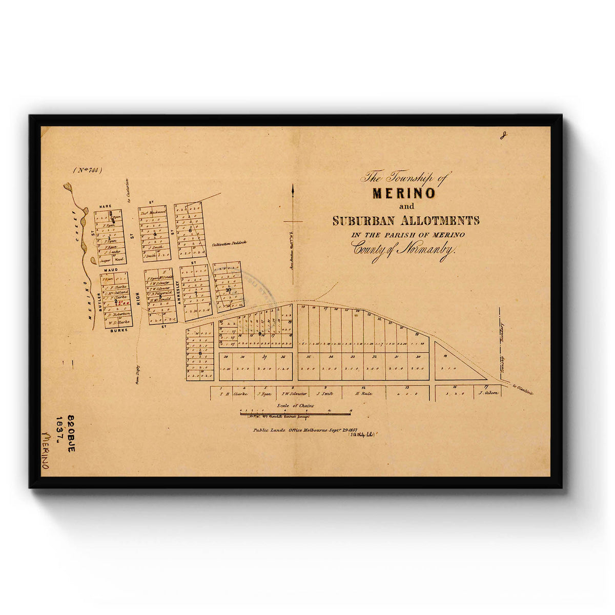 Merino, Victoria Australia Vintage Map #3 (1857) – Vintage Maps