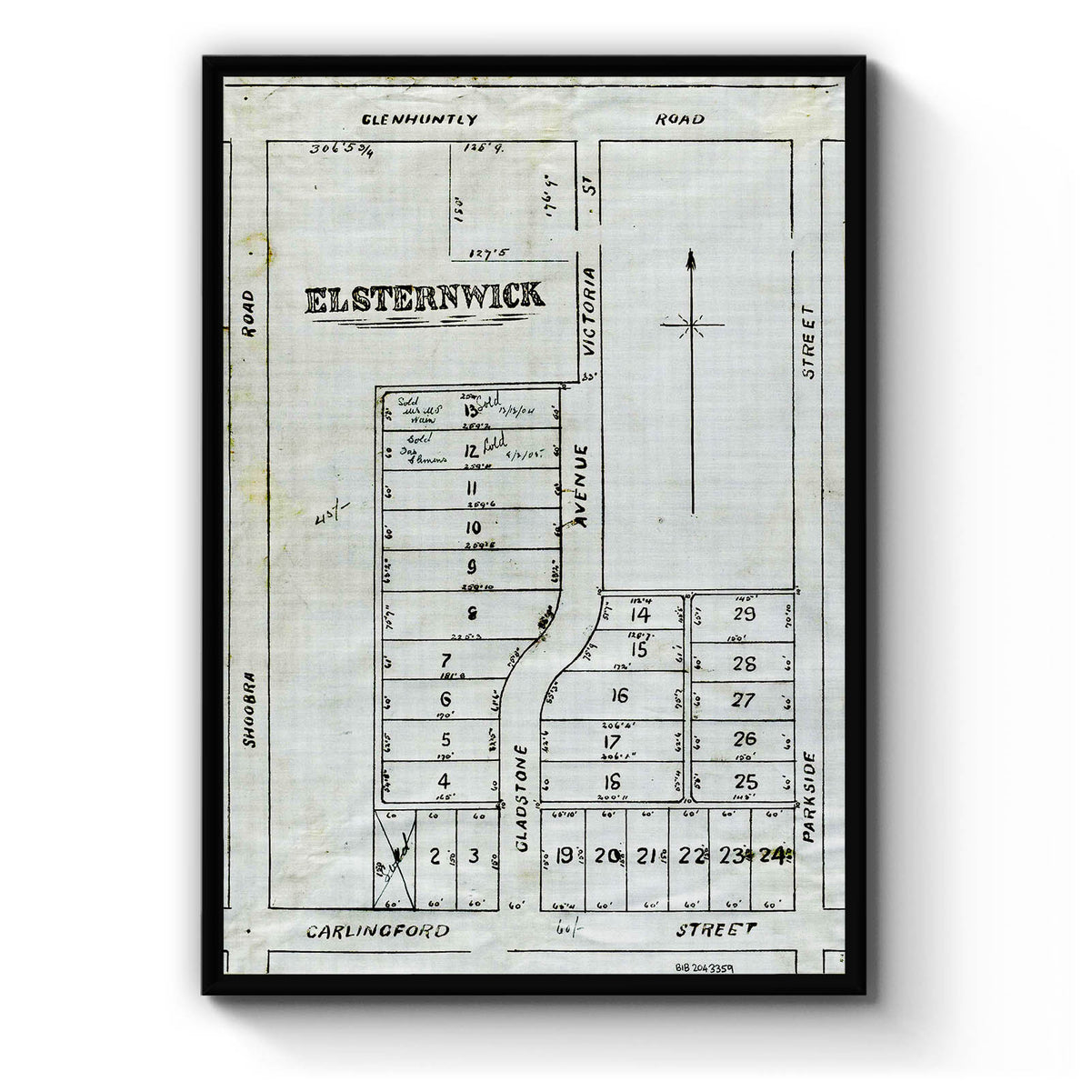 Elsternwick, Victoria Australia Vintage Map #30 (188-?) – Vintage Maps